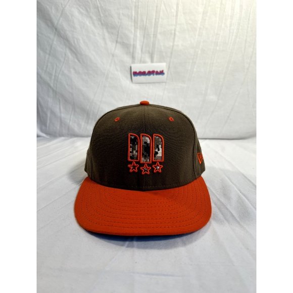 New Era | Accessories | New Era Trinity Logo Cap Mens 7 8 Brown Orange Fitted Hat | Poshmark